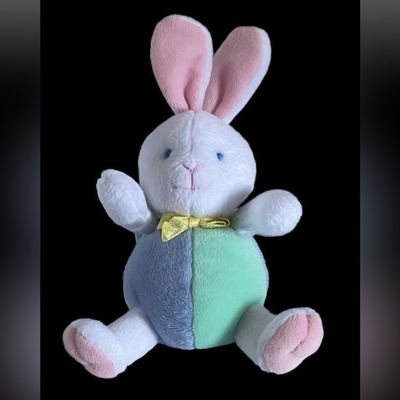 Eden | Toys | Eden Bunny Rabbit Rattle 6 Plush Pastel Colors Baby ...